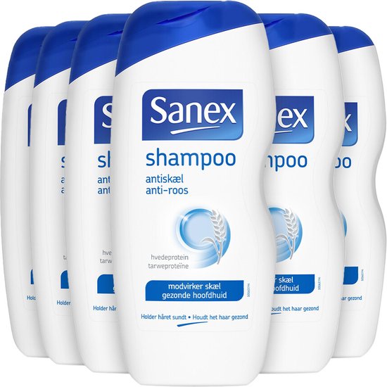 Sanex Shampoo Anti-Roos - 6 x 250 ml - Voordeelverpakking | bol