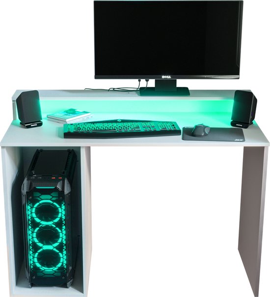 Game Bureau Gaming Desk met LED Verlichting Tafel Computer Bureau ...