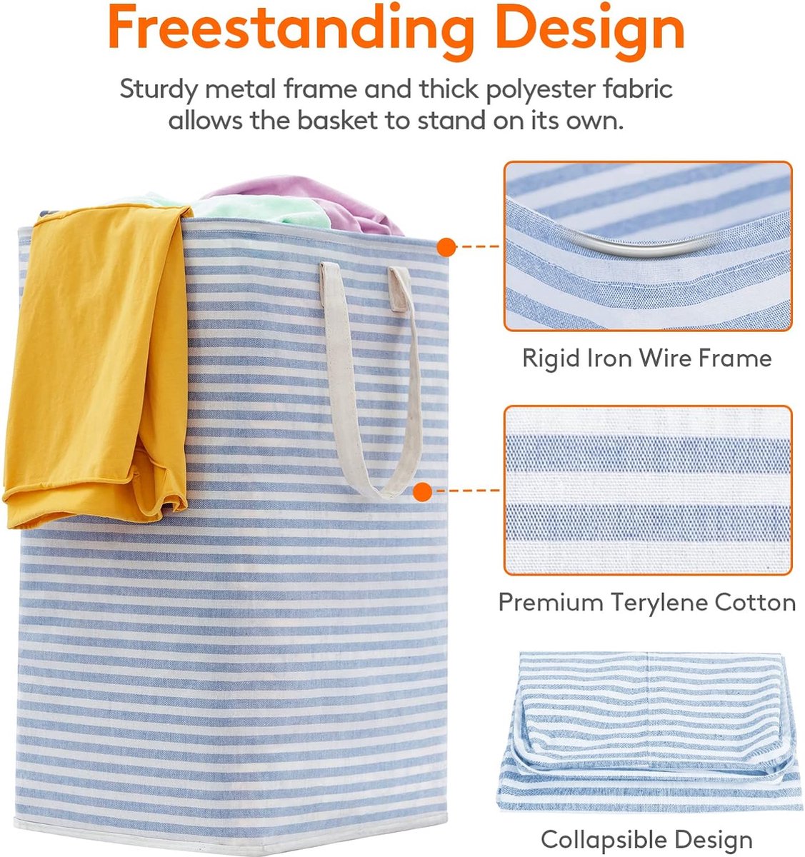 Wasmand, Grote wasmand, Opvouwbare wasbox, Waterdichte was sorteer- / opbergbox met... | bol