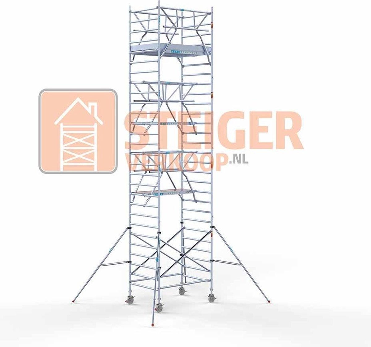 Échafaudage mobile avec double main courante avant 135x190x9,2 mètres ... Échafaudage mobile avec double main courante avant 135x190x9,2 mètres ...