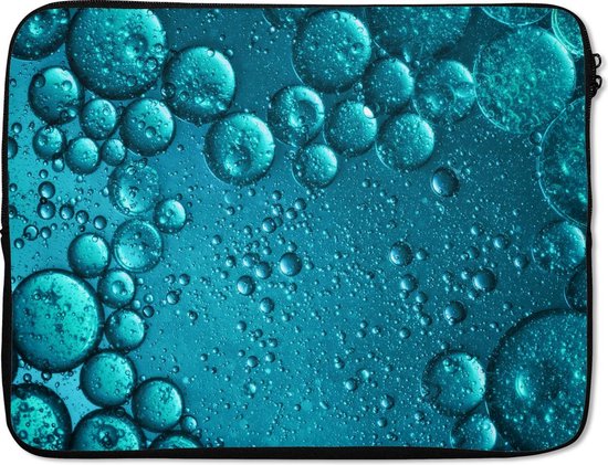 Laptophoes 15.6 inch - Luchtbel op blauwe achtergrond - Laptop sleeve ...