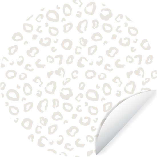 WallCircle - Muurstickers - Behangcirkel - Patronen - Panterprint - Wit - 80x80 cm -... | bol