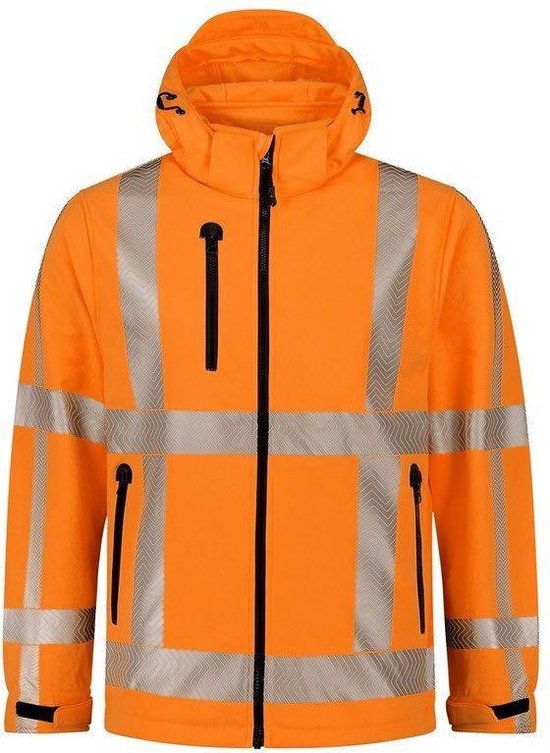 Santino Softshell Werkjas Vigo - Fluor Oranje - Maat S | bol