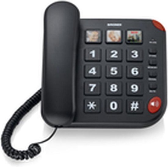 Vaste Telefoon voor Ouderen Bravo 15 Zwart (Gerececonditioneerd B ...