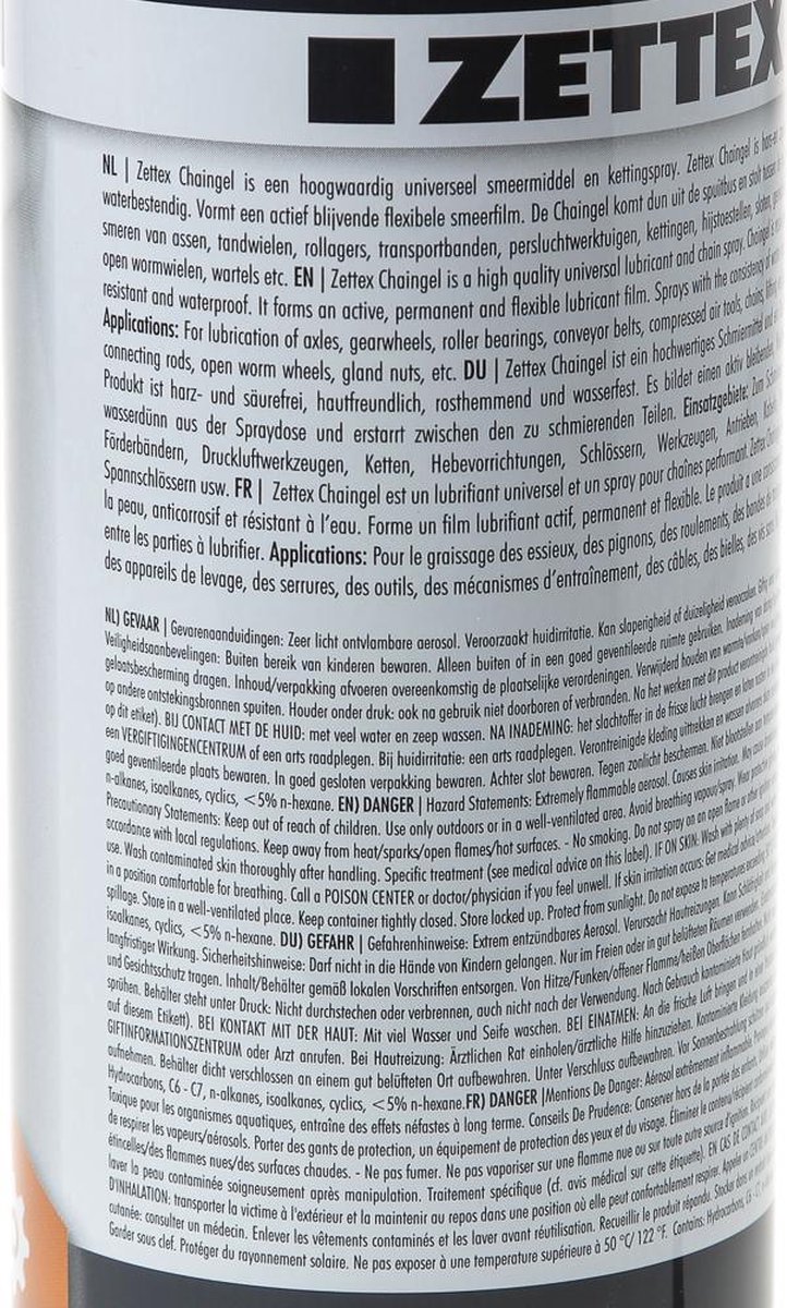 Zettex chaingel - spuitvet - 500 ml | bol.com