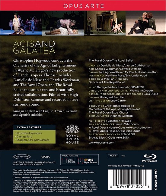 Danielle De Niese, Orchestra of the Age of Enlightenment - Acis & Galatea (Blu-ray),... | bol