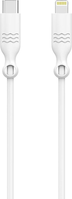 Just Green - USB C naar Lightning recyclebare kabel 1,2 m 3A - Wit ...