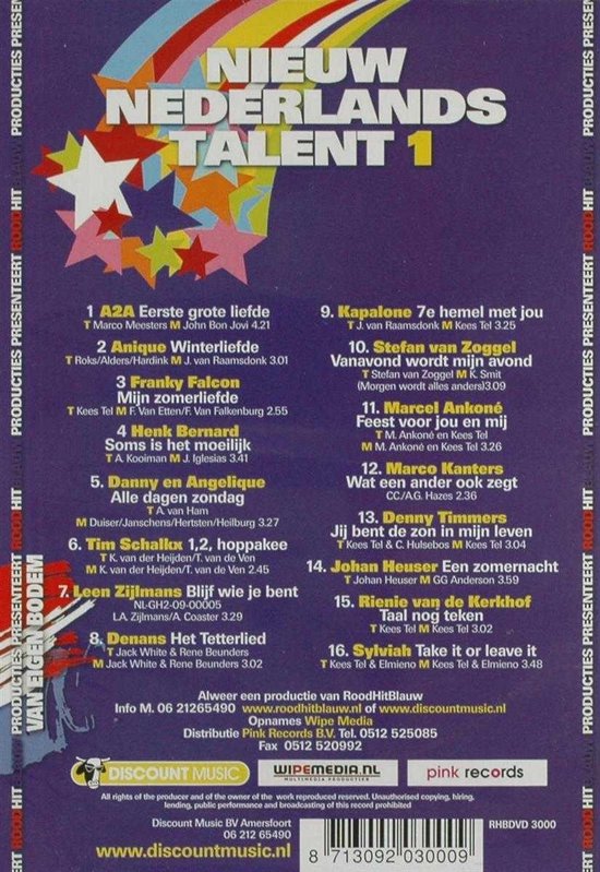 Various Artists - Nieuw Nederlands Talent Volume 1 (DVD), various ...