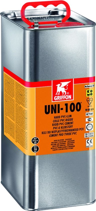 Griffon PVC lijm UNI-100 - blik 5000ml | bol