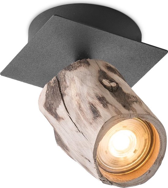 Opbouwspot - Home Sweet Home Wood - nature wandlamp hout - plafondspot ...