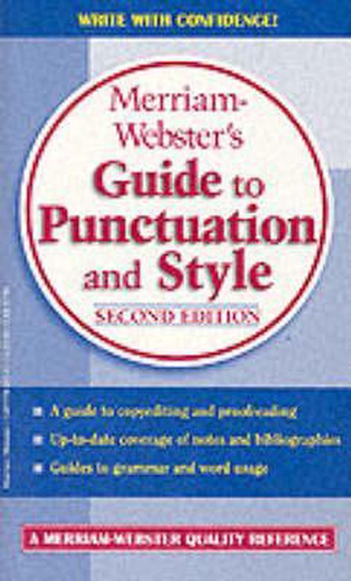Guide To Punctuation And Style, Merriam-Webster Inc | 9780877799214 ...