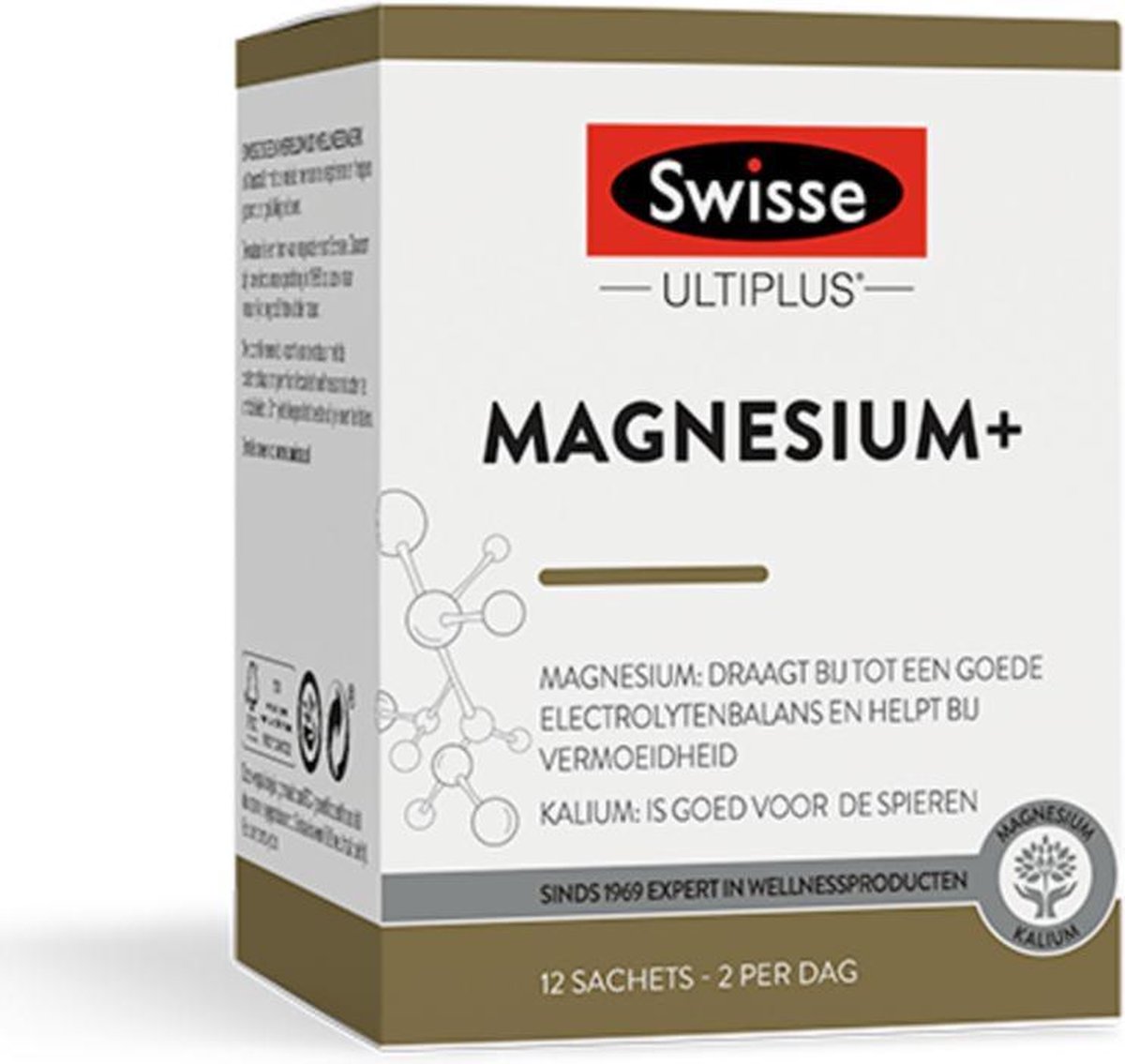 Swisse Magnesium+ Voedingssupplement - 12 sachets - Energie en ...