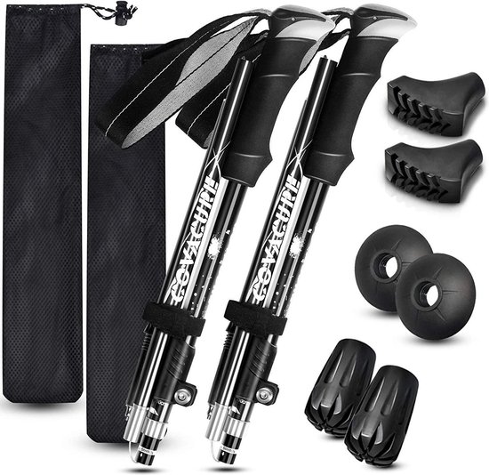 Wandelstokken Nordic Walking - 110-130 cm opvouwbaar - verstelbaar ...
