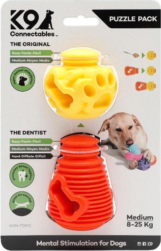 K9 Connectables Puzzle Pack - Medium - Oranje & Geel | bol.com