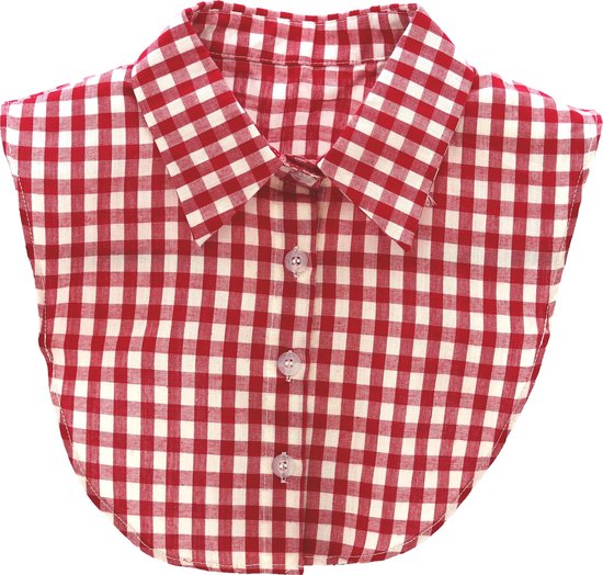 Los kraagje - Rood wit geruit | bol