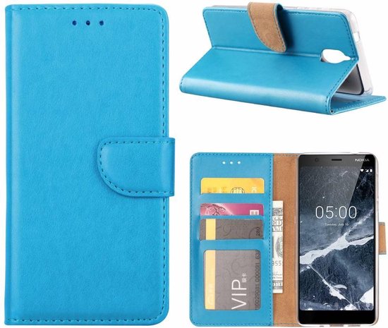 Nokia 5.1 - Bookcase Turquoise - portemonee hoesje | bol.com