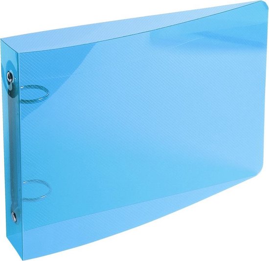10x Crystal PP Ringmap 125x200 - 2 ringen van 25mm, Blauw | bol.com