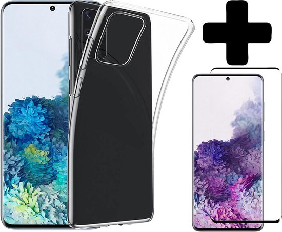 Hoesje Geschikt voor Samsung S20 Plus Hoesje Siliconen Case Hoes Met Screenprotector -... | bol