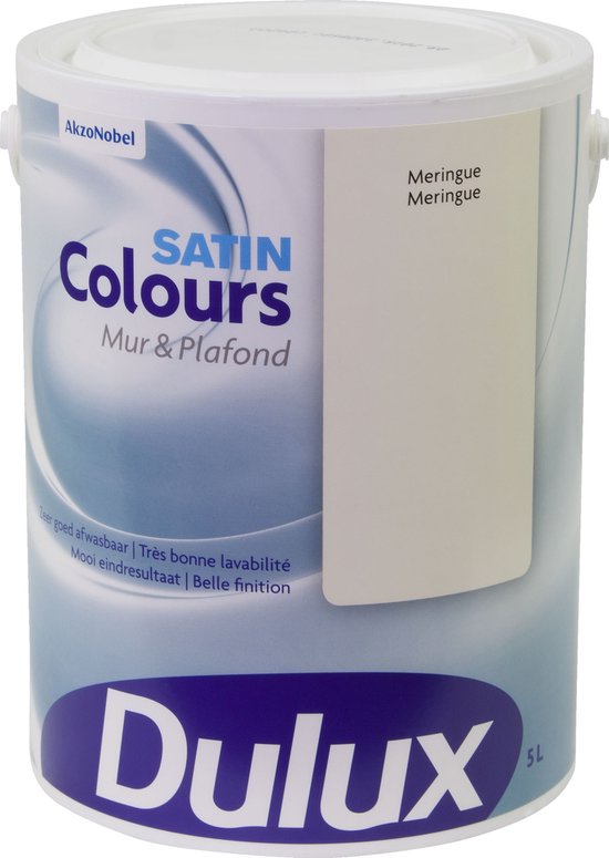Dulux Colours Mur & Plafond Satin - Meringue - 5 L | bol