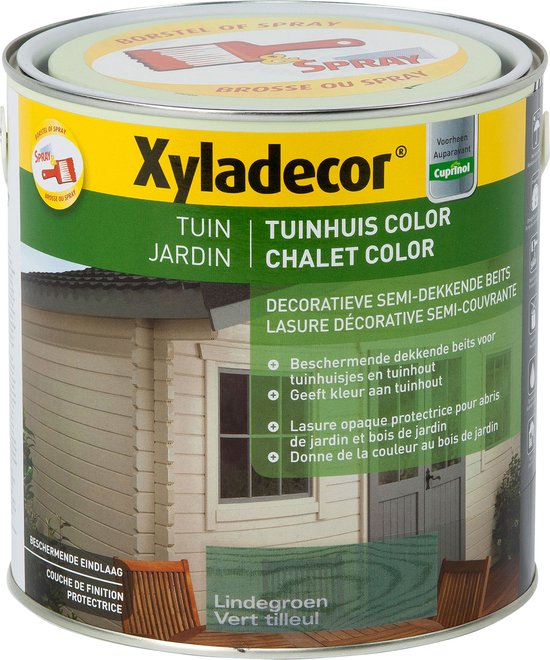 Xyladecor - Tuinhuis Color - Lindegroen - 2,5 L | bol