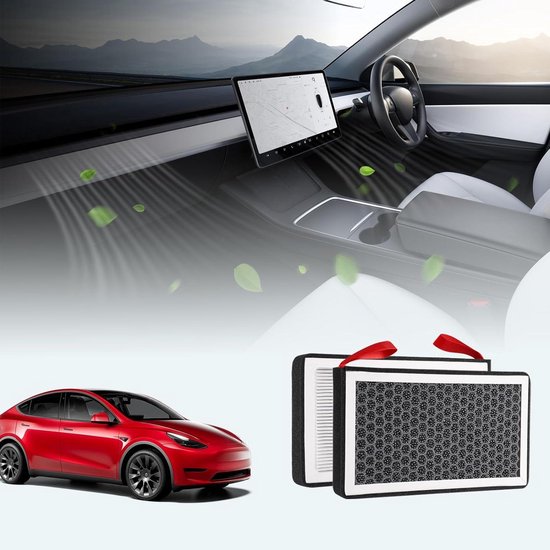 HEPA Vervangingsfilter voor Tesla Model 3 en Model Y - Actieve Kool ...