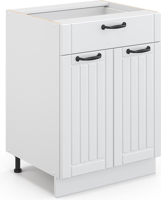 Vicco Fame-Line Badkamerkast – 60 x 82 cm met lade, zonder werkblad Wit ...