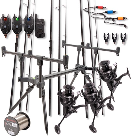 Ultimate Adventure Carp Triple Rod Set | Karper set | bol