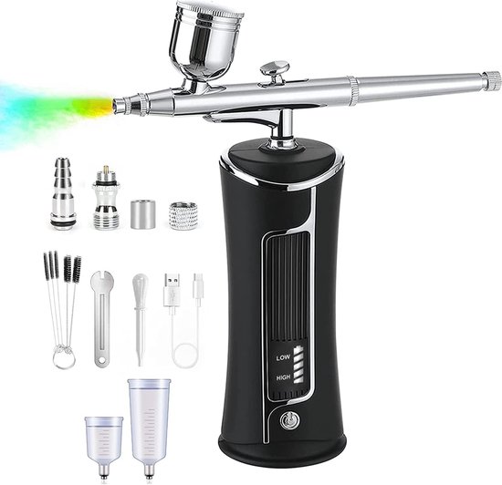 Airbrush Set Met Compressor Set – Airbrush Pistool - Airbrushsets ...