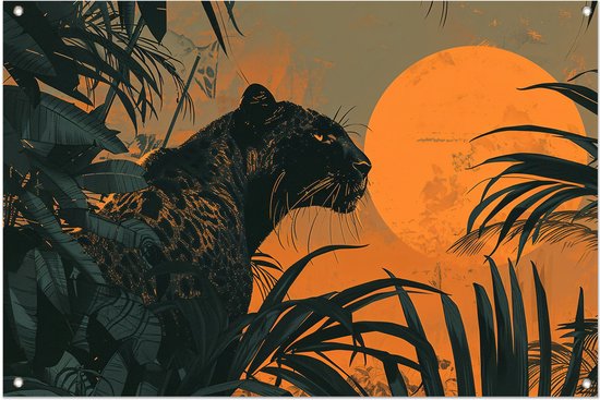 Panter poster - Dieren tuinposter - Tuinposter Bladeren - Posters ...