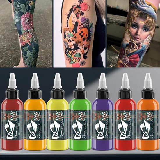 Kleuren Set Fles Tattoo Inkt Pigment Kit Originele Tattoo Kleur Supply ...