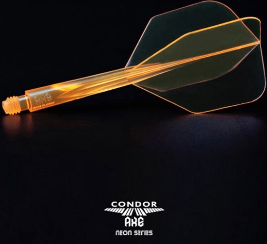Condor Neon Axe Flight System - Small Orange - Dart Flights | bol