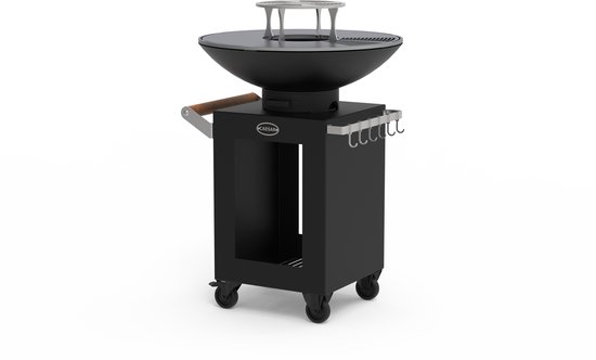 Caesar - Vuurschaal BBQ - Bakplaat Barbecue - Diameter 80cm - Wielen - Aslade | bol