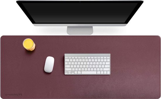 115x50cm PU-leer Muismat voor Gaming en Kantoor Thuis - Bourgondië | bol