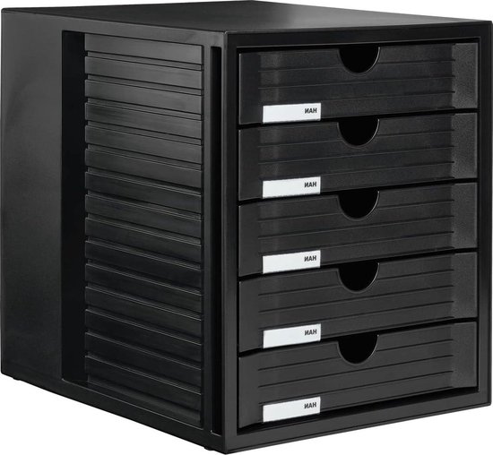 1450-13 Systembox Ladenblok DIN A4 5 Gesloten Laden Zwart - Han ...