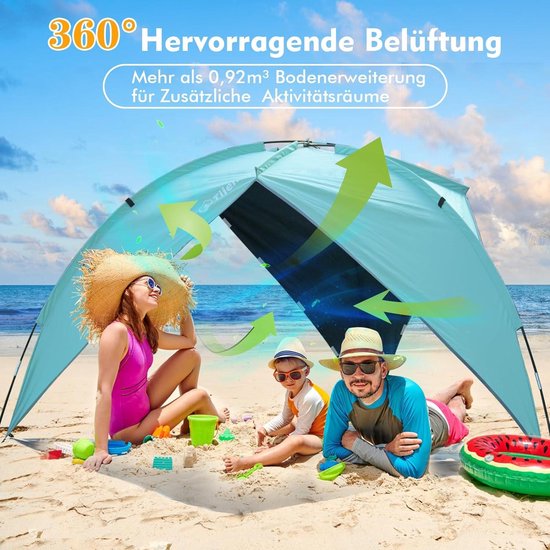 Strandtent met uv-bescherming voor 2-3 personen - UPF80 ...