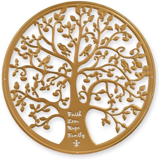 EEN TINNEN LEVENSBOOM WANDDECOR | bol