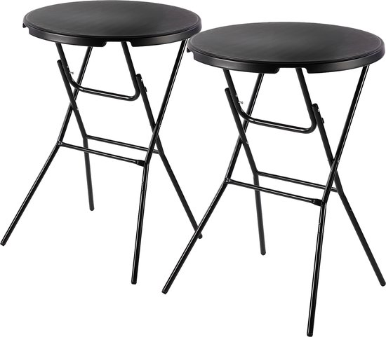 Bardi 2 x Statafel Inklapbaar 80 x 110 cm. Zwart | bol