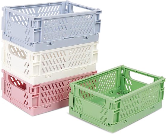 Klapkisten plastic klapbox klein - stapelbare fruitkist voor keuken ...