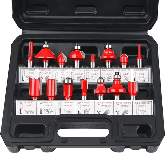 15-delige 8mm freesset wolfraamcarbide hardmetalen frezenset ...