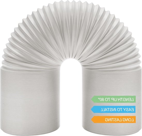 Afvoerslang Airco 150 mm universeel ramen draagbaar droger verstelbaar ...