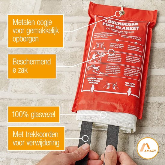XL Branddeken 12x12 m voor eerste hulp - incl. beschermtas en ...