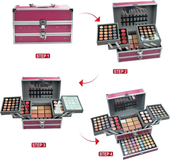 Complete Make-up koffer 132 kleuren - alles in één make-upset voor ...