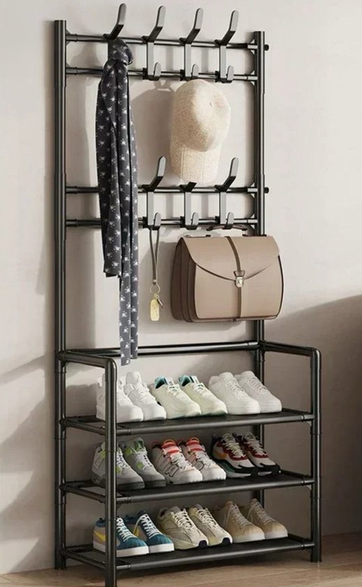 Schoenenrek - Organizer - Opslag Plank voor Kleding Hoed Hangers - 60cm x 28cm x 117cm | bol