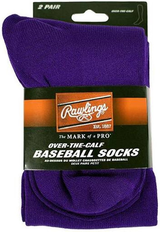 Rawlings Baseball Socks (2 Pair) S Purple | bol