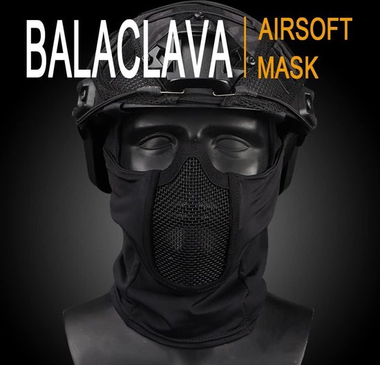 Airsoft Masker Balaclava Ninja Style Full Face Protection - Cs War Game ...