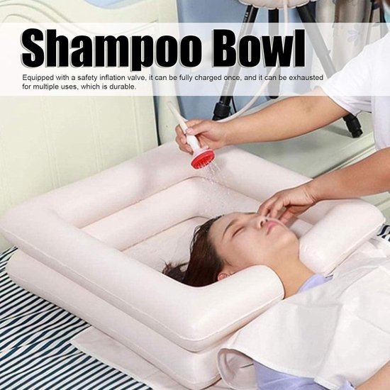 Haarwasbak Draagbaar Opblaasbaar Shampoo Basin Kit - Bedlegerige Gewonde Zwangere... | bol