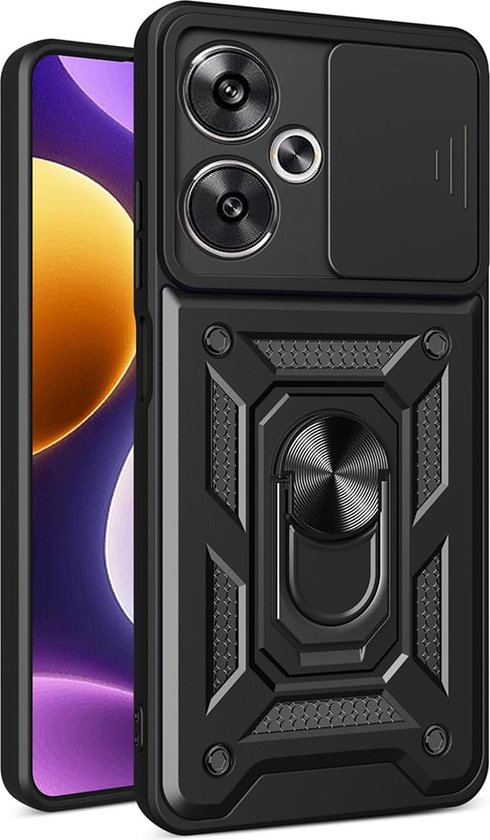 Techsuit Camshield Back Cover hoesje voor Xiaomi Poco F6 - Zwart | bol
