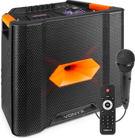 Party speaker - Vonyx ROCK300 - Draagbare speaker Bluetooth - Accu - Karaoke set - 180W | bol