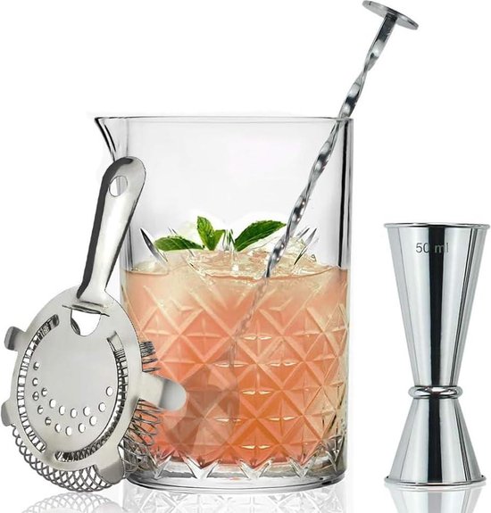Cocktail Mixing Set Zilver - 4-delige set met baraccessoires bar set | bol