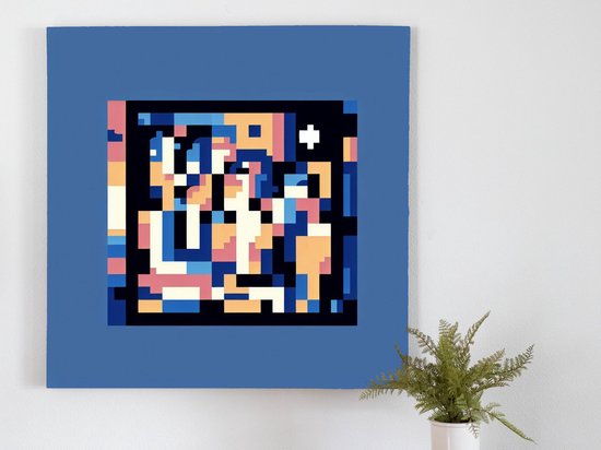 Pixel art picasso schilderij | Picasso's meesterwerk in pixelvorm: een kunstzinnige... | bol